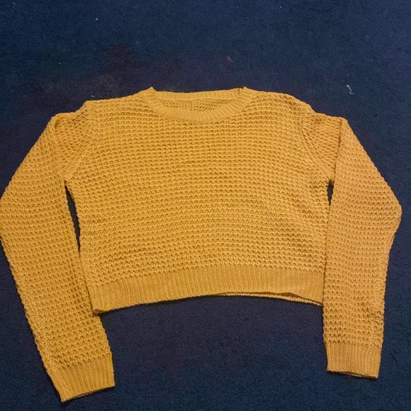 SHEIN | Shirts & Tops | Mustard Yellow Cropped Sweater Shein | Poshmark